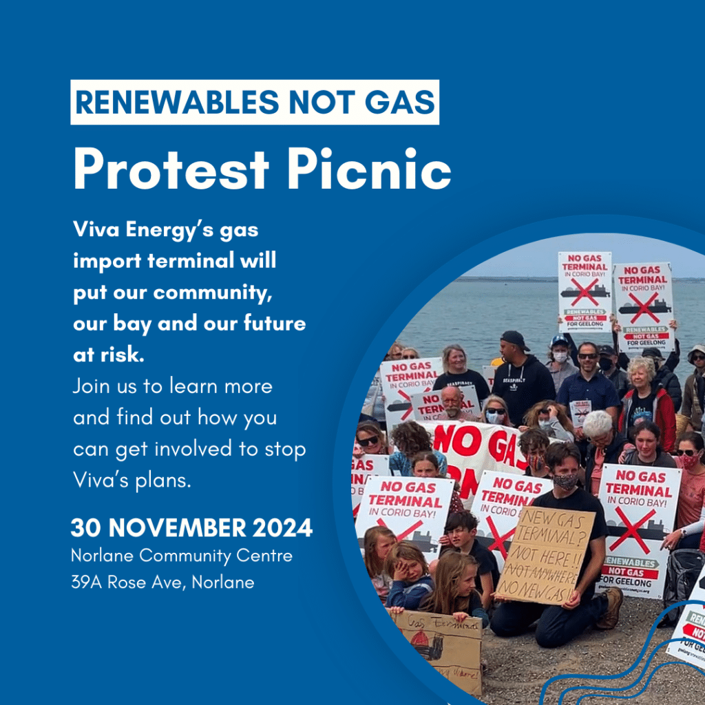Renewables Not Gas Protest Picnic - Geelong Sustainability